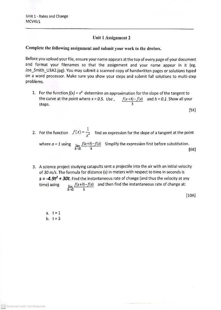 Solved Complete the following assignment and submit your | Chegg.com