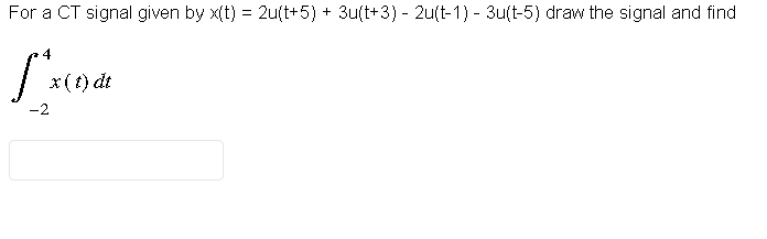 Solved For a CT signal given by | Chegg.com