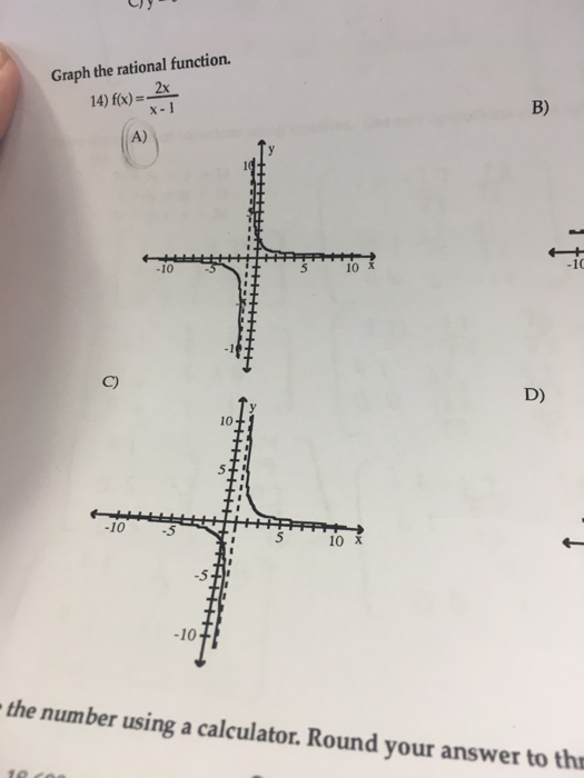 Solved Graph the rational function. f(x) = 2x/x-1 the | Chegg.com