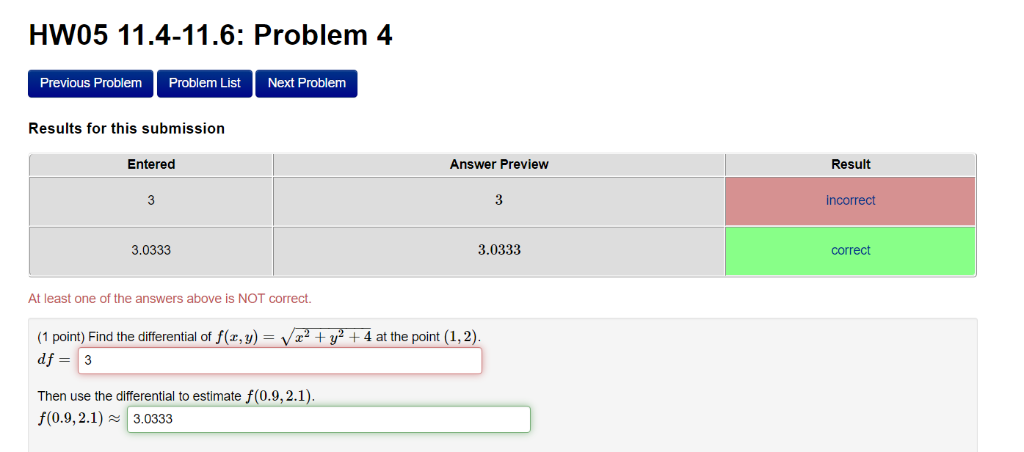 Solved HW05 11.4-11.6: Problem 4 Next Problem Previous | Chegg.com