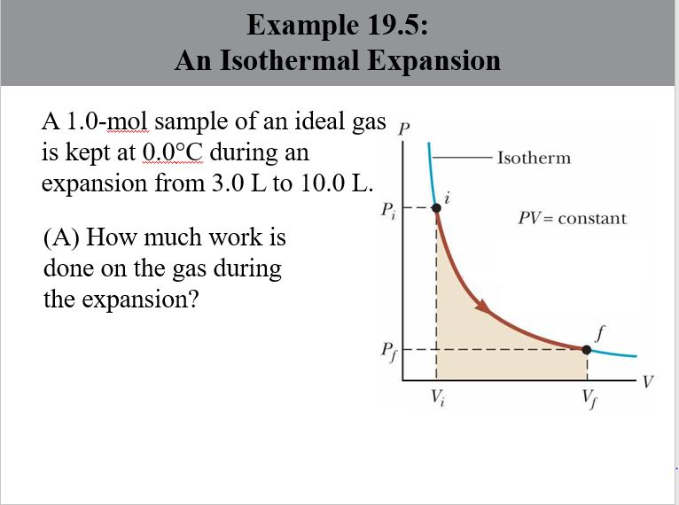 Solved Example 19.5: An Isothermal Expansion A 1.0-mol | Chegg.com Solved Example 19.5: An Isothermal Expansion A 1.0-mol | Chegg.com