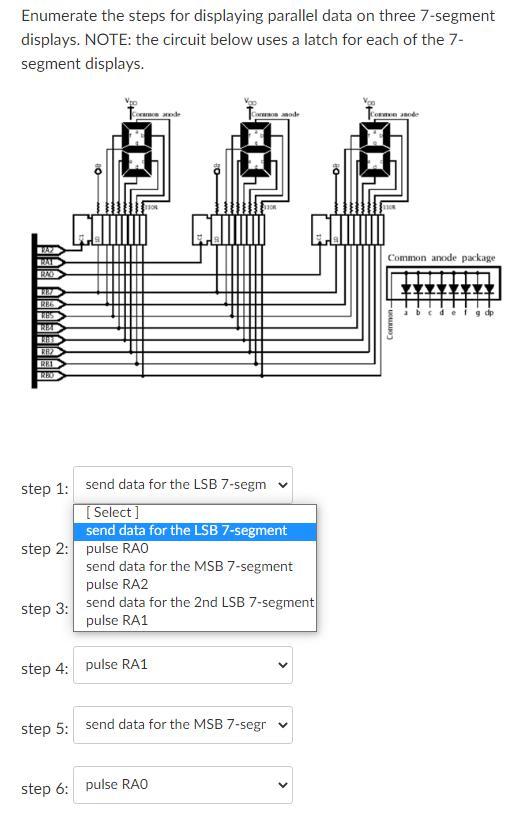 Solved Enumerate The Steps For Displaying Parallel Data On 0272