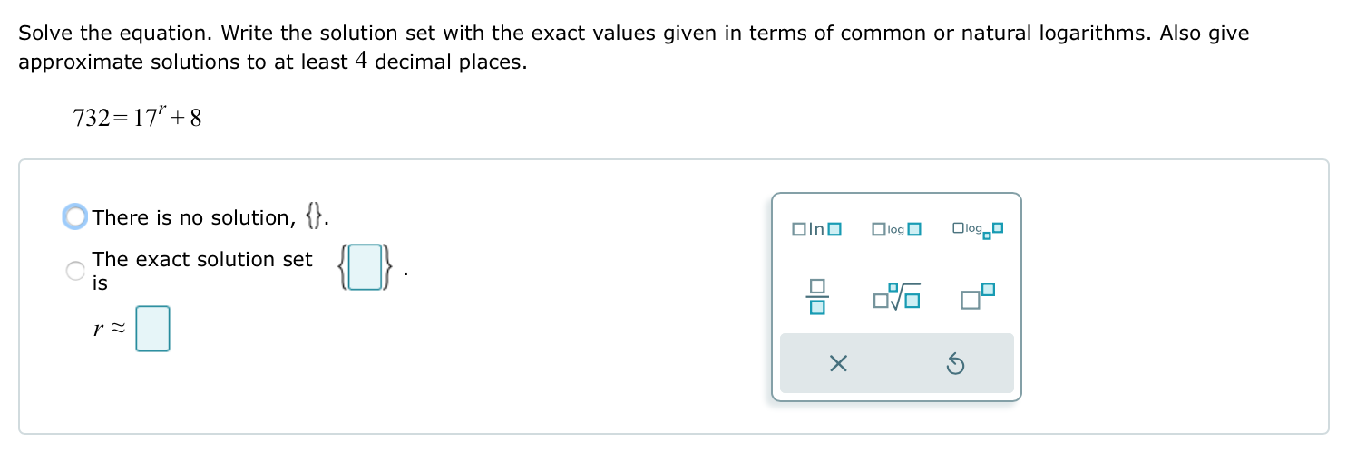 Solved Solve The Equation Write The Solution Set With The