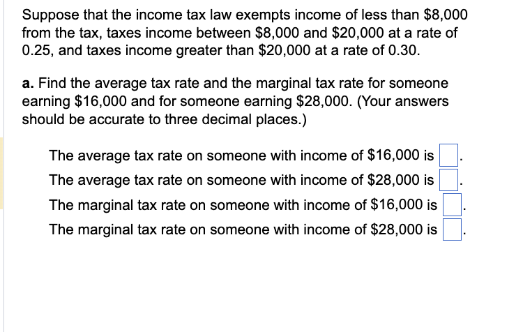 Solved Suppose that the income tax law exempts income of | Chegg.com