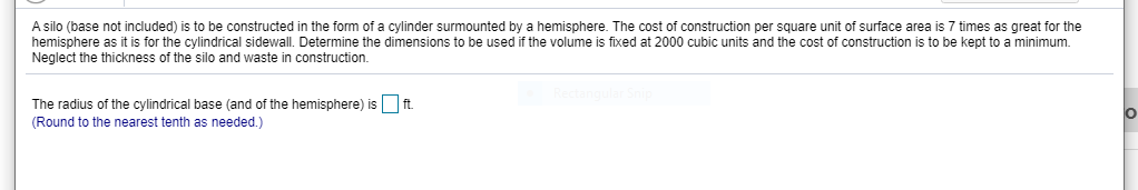 Solved A silo (base not included) is to be constructed in | Chegg.com