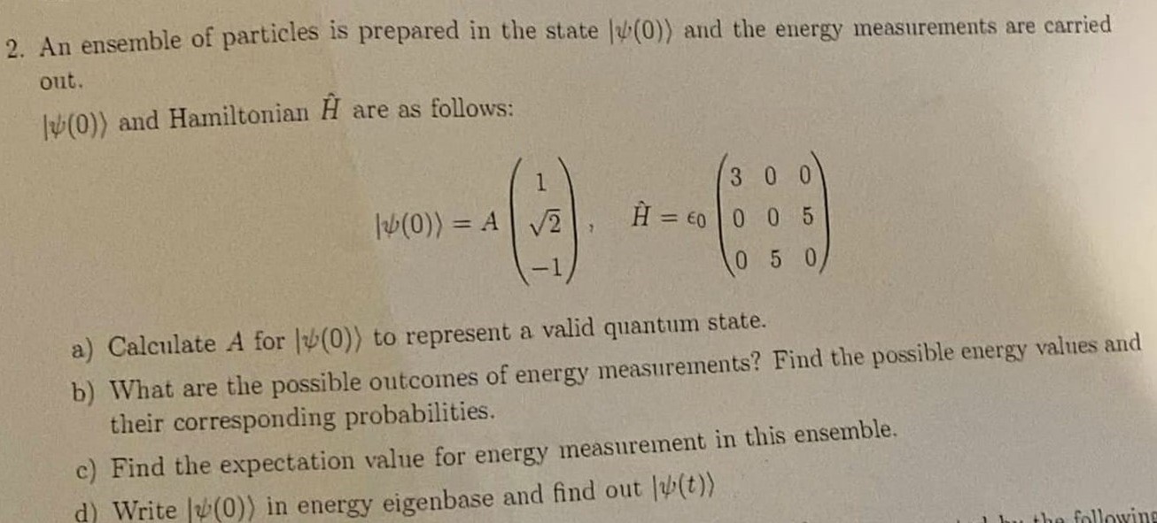 Solved An ensemble of particles is prepared in the state | Chegg.com