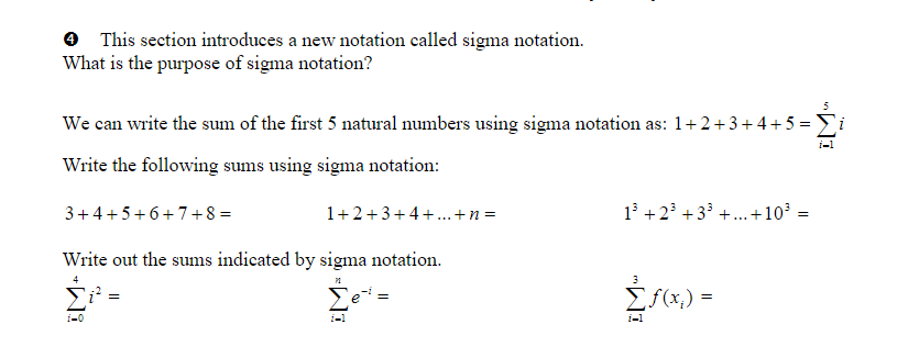 Solved (4) This section introduces a new notation called | Chegg.com