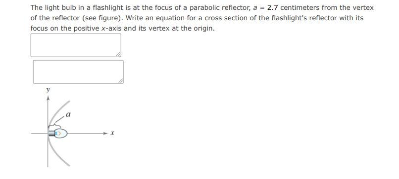 Solved The light bulb in a flashlight is at the focus of a | Chegg.com