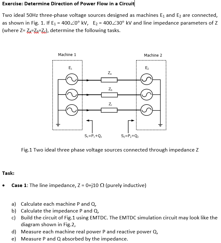 Solved Exercise: Determine Direction of Power Flow in a | Chegg.com