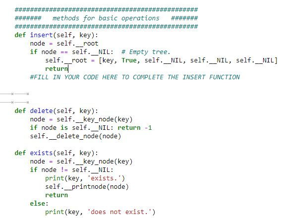 Solved Red-Black Tree The rb_tree.py file contains an | Chegg.com