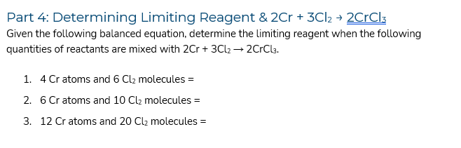 Solved Given the following balanced equation, determine the | Chegg.com