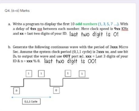 Solved Q4. (6+6) Marks a. Write a program to display the | Chegg.com