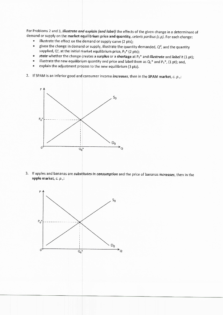 Solved For Problems 2 and 3, illustrate and explain (and | Chegg.com