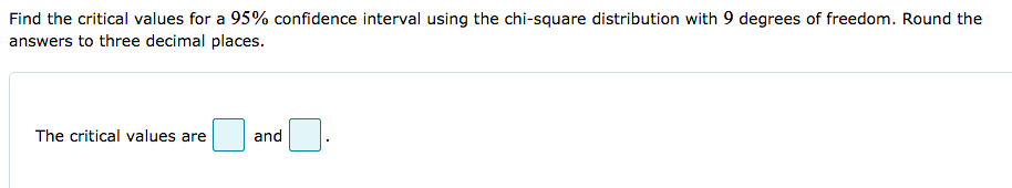 Solved Find the critical values for a 95% confidence | Chegg.com