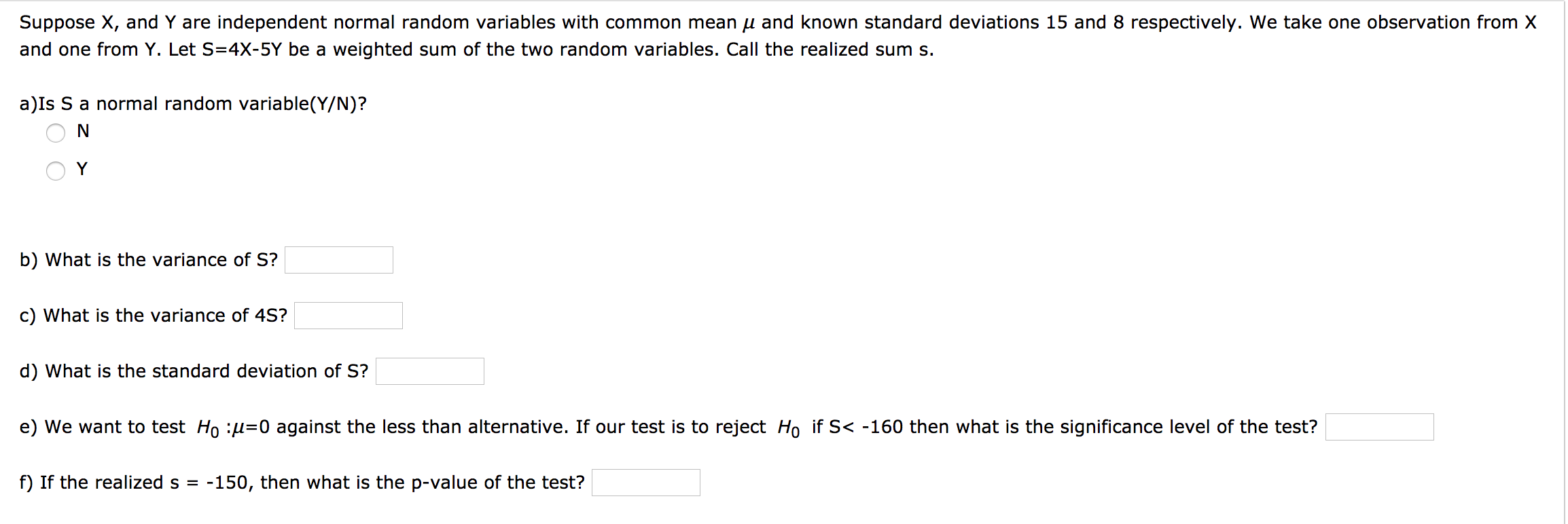Solved Suppose X, and Y are independent normal random | Chegg.com
