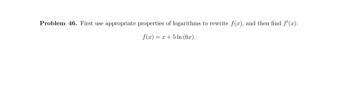 Solved Problem 46. First use appropriate properties of | Chegg.com