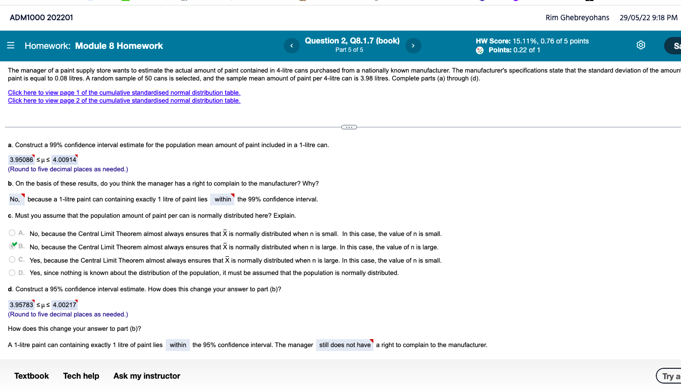 Solved ADM1000 202201 Rim Ghebreyohans 29/05/22 9:18 PM = | Chegg.com