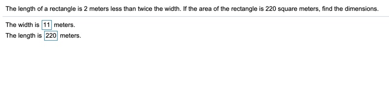 Solved The length of a rectangle is 2 meters less than twice | Chegg.com