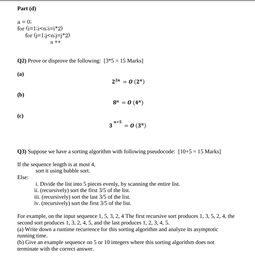 Solved Q1) Perform step-count analysis on the following code | Chegg.com