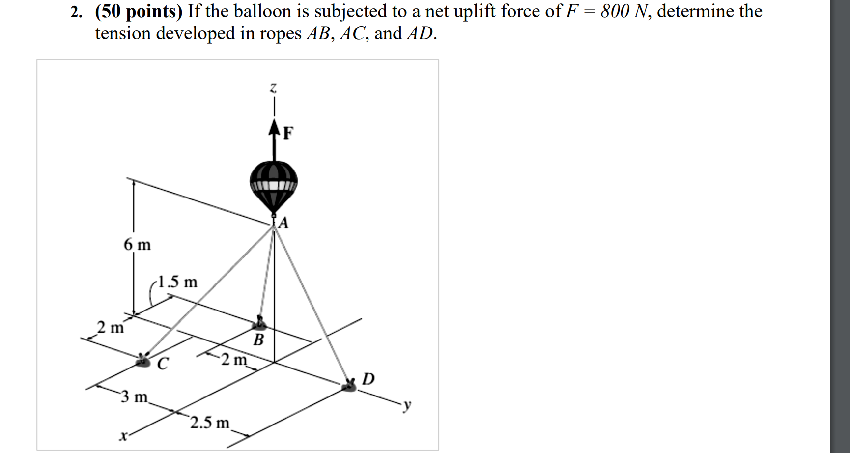 Solved ( 50 ﻿points) ﻿If the balloon is subjected to a net | Chegg.com