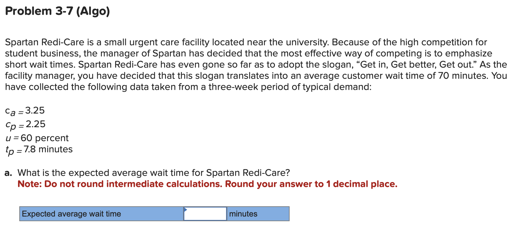 Solved Spartan Redi-Care is a small urgent care facility | Chegg.com