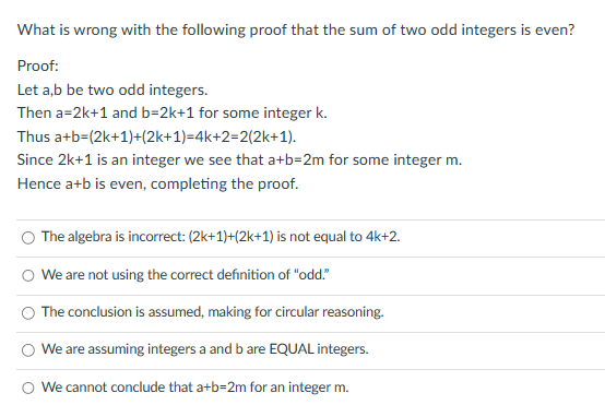 Solved What is wrong with the following proof that the sum | Chegg.com