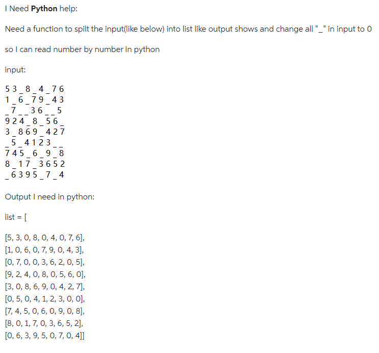 Solved I Need Python Help Need A Function To Spilt The 