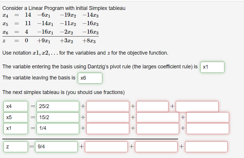 Solved Consider a Linear Program with initial Simplex | Chegg.com
