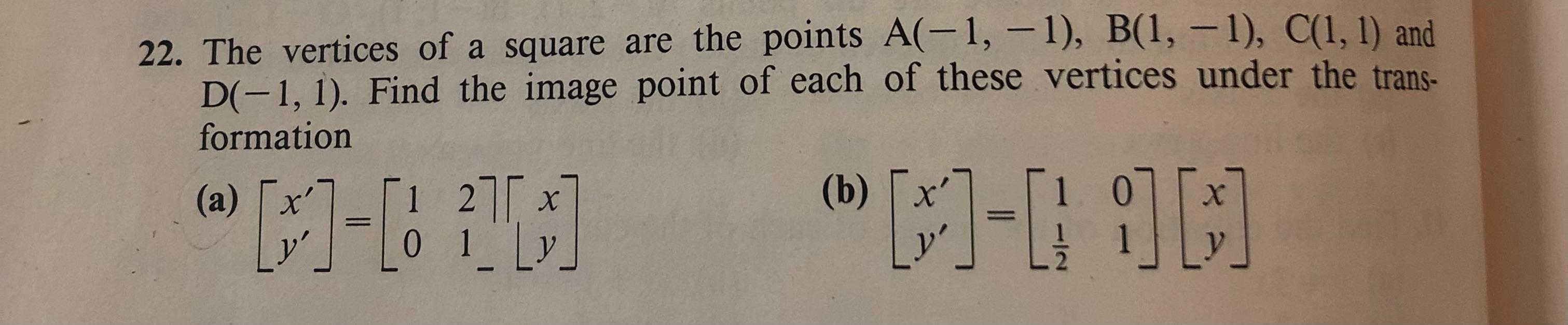 Solved 22. The vertices of a square are the points | Chegg.com