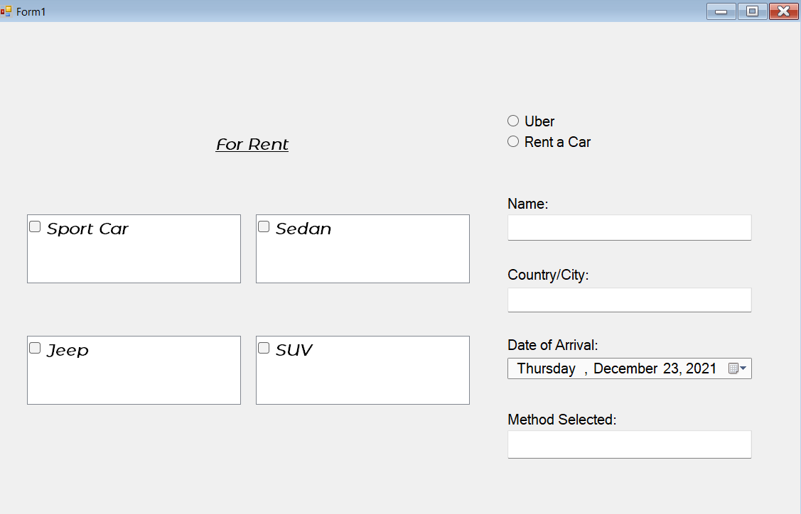 Solved Create a forms Windows Application (.NET Framework) | Chegg.com