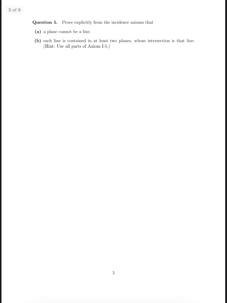 Solved 5 of 9 Question 5. Prove explicitly from the | Chegg.com