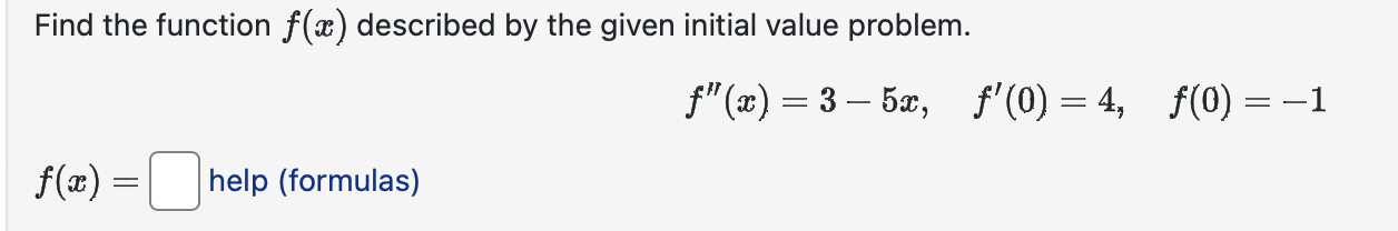 Solved Find the function f(x) ﻿described by the given | Chegg.com