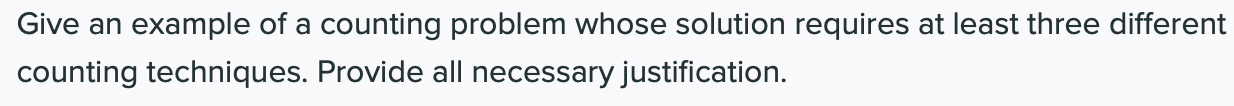 Solved Give an example of a counting problem whose solution | Chegg.com