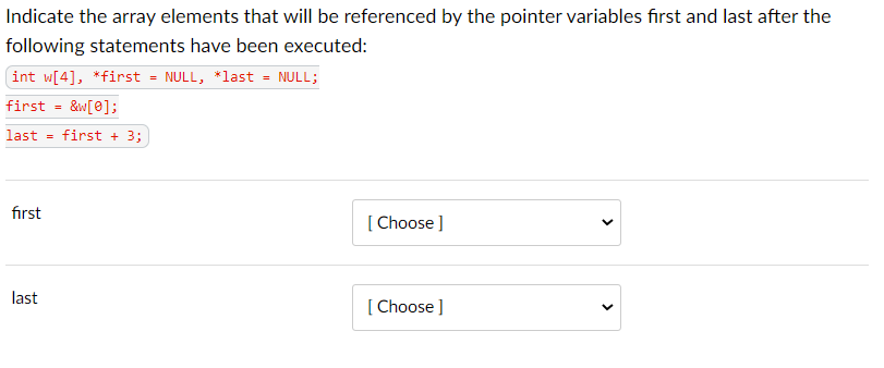 Solved Indicate the array elements that will be referenced | Chegg.com