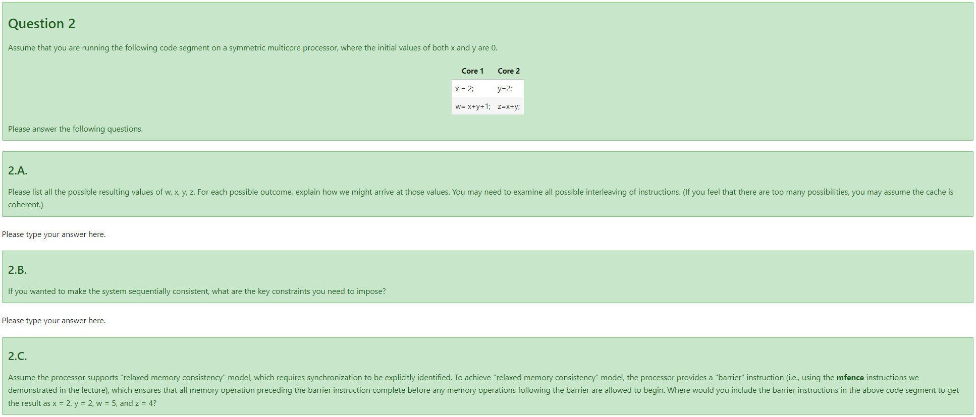 Solved Please answer the following questions. 2.A. | Chegg.com
