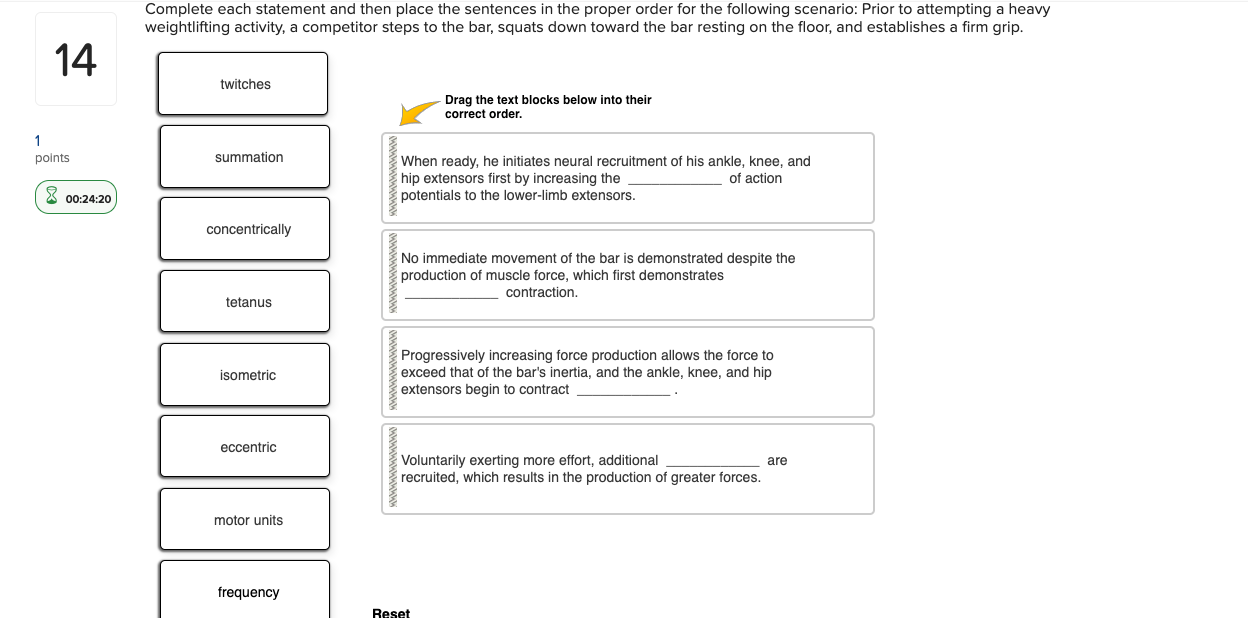 Solved Complete each statement and then place the sentences | Chegg.com