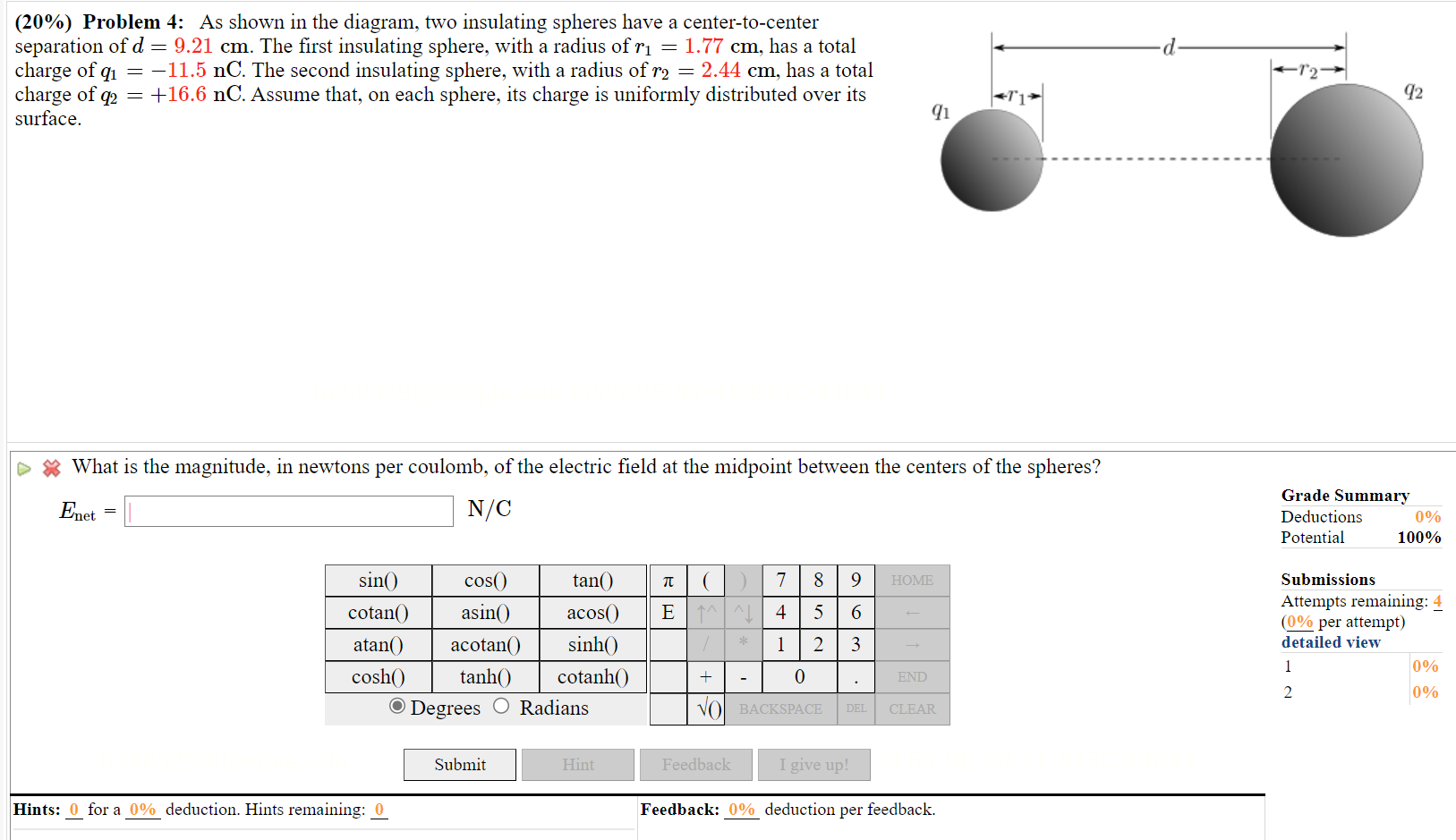 Solved (20%) ﻿Problem 4: As shown in the diagram, two | Chegg.com