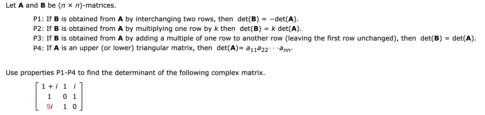 Solved Let A and B be (n x n)-matrices. P1: If B is obtained | Chegg.com