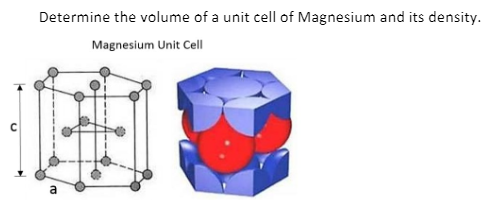 Solved Determine the volume of a unit cell of Magnesium and | Chegg.com