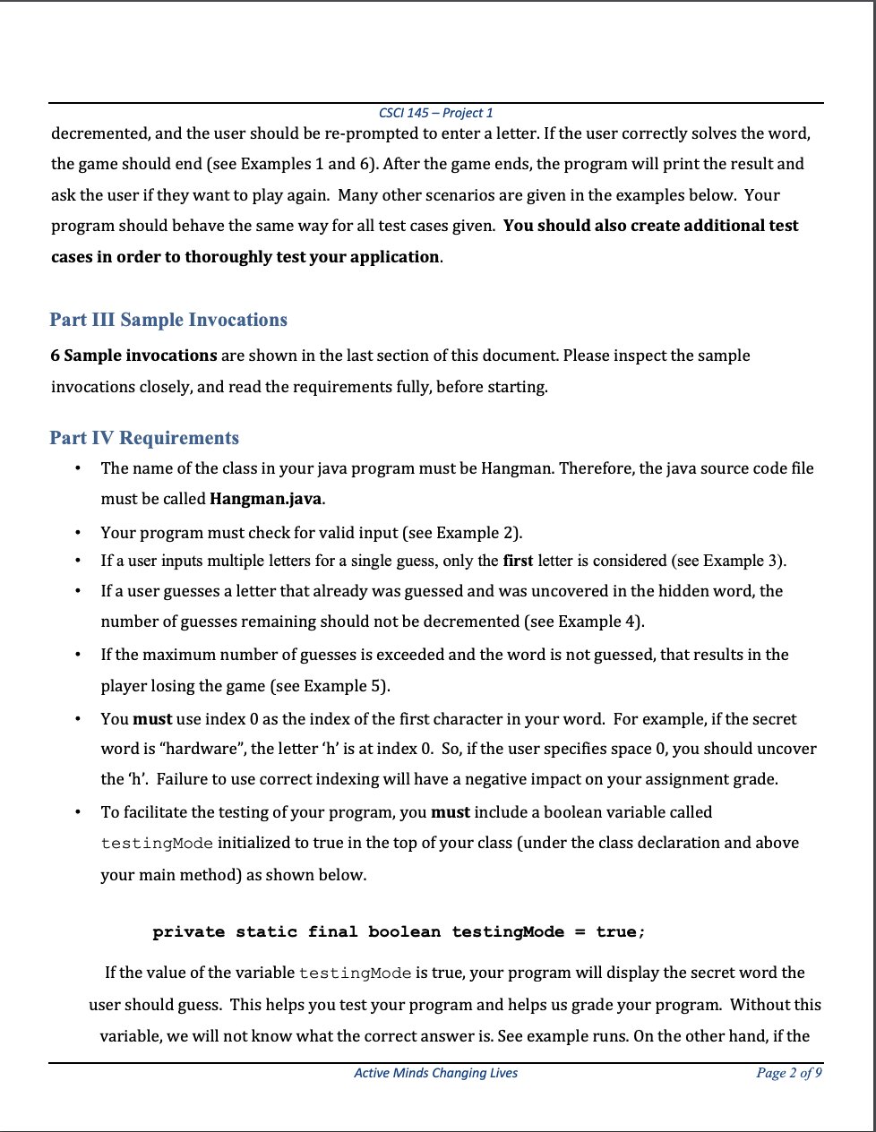 Project 1 Part I Overview This homework assignment | Chegg.com