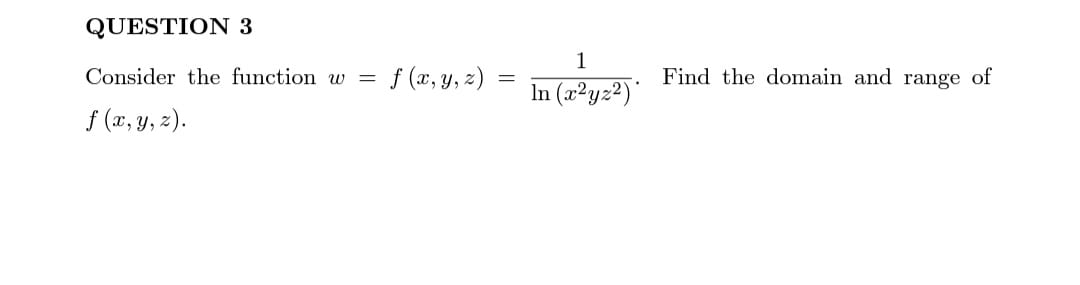 Solved QUESTION 3 Consider the function | Chegg.com