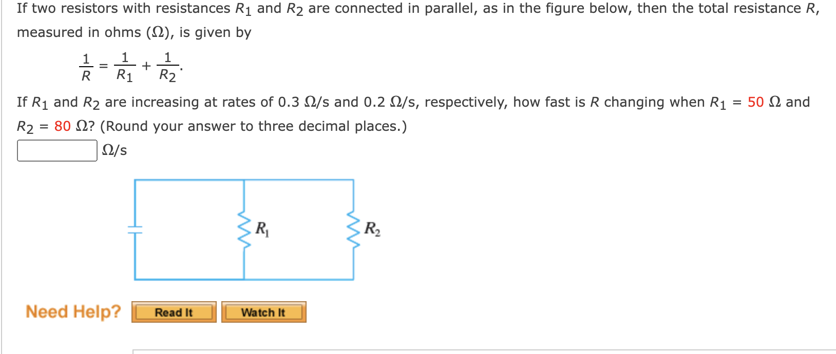 Solved If two resistors with resistances R1 and R2 are | Chegg.com