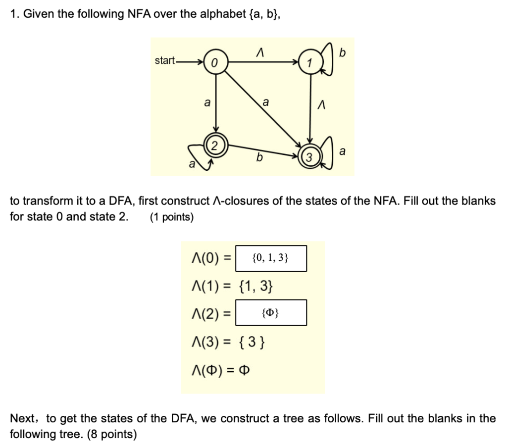 (Solved) : 1 Given Following Nfa Alphabet Fa B Start 0 2 3 Transform ... (Solved) : 1 Given Following Nfa Alphabet Fa B Start 0 2 3 Transform ...