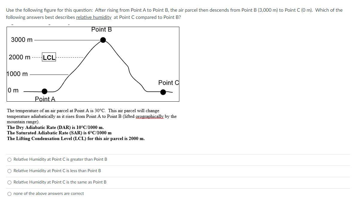 Solved 1.A descending parcel of air will | Chegg.com