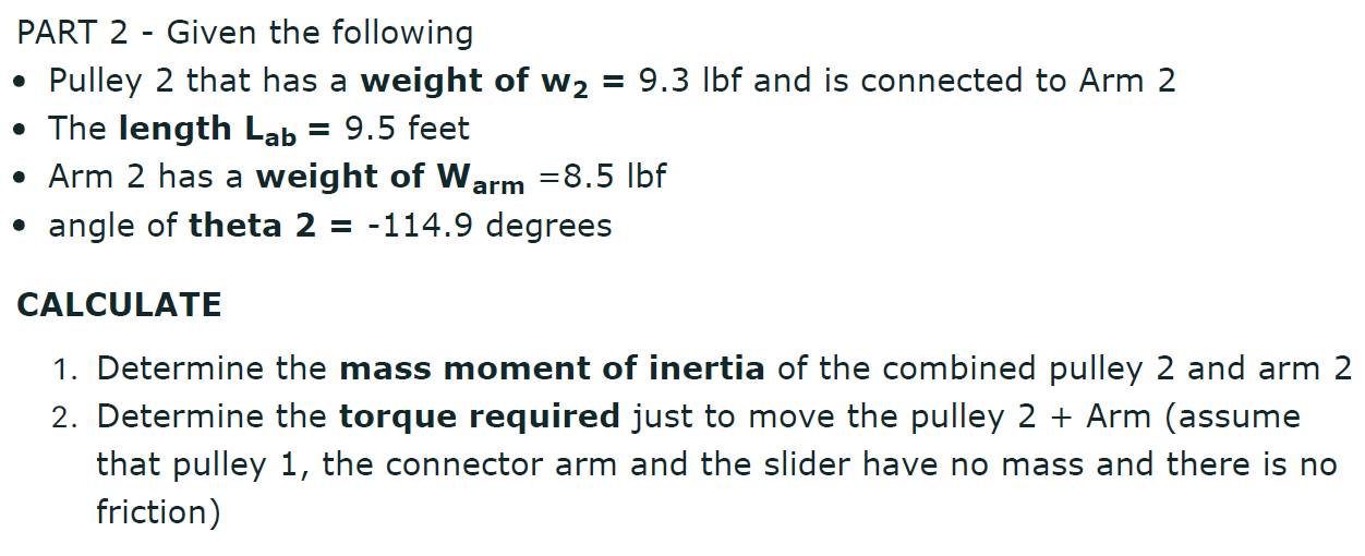 Solved Given the system shown complete the following Pulley | Chegg.com