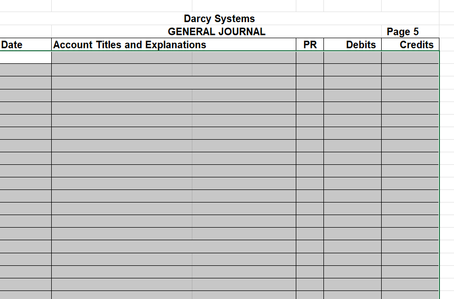 Solved The transactions of Darcy Systems for October through | Chegg.com