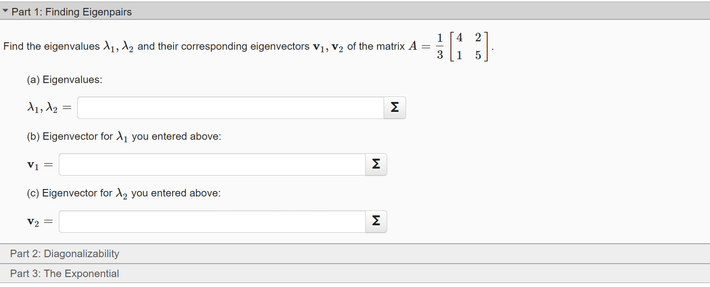 Solved Part 1: Finding Eigenpairs 1 4 2 Find the eigenvalues | Chegg.com