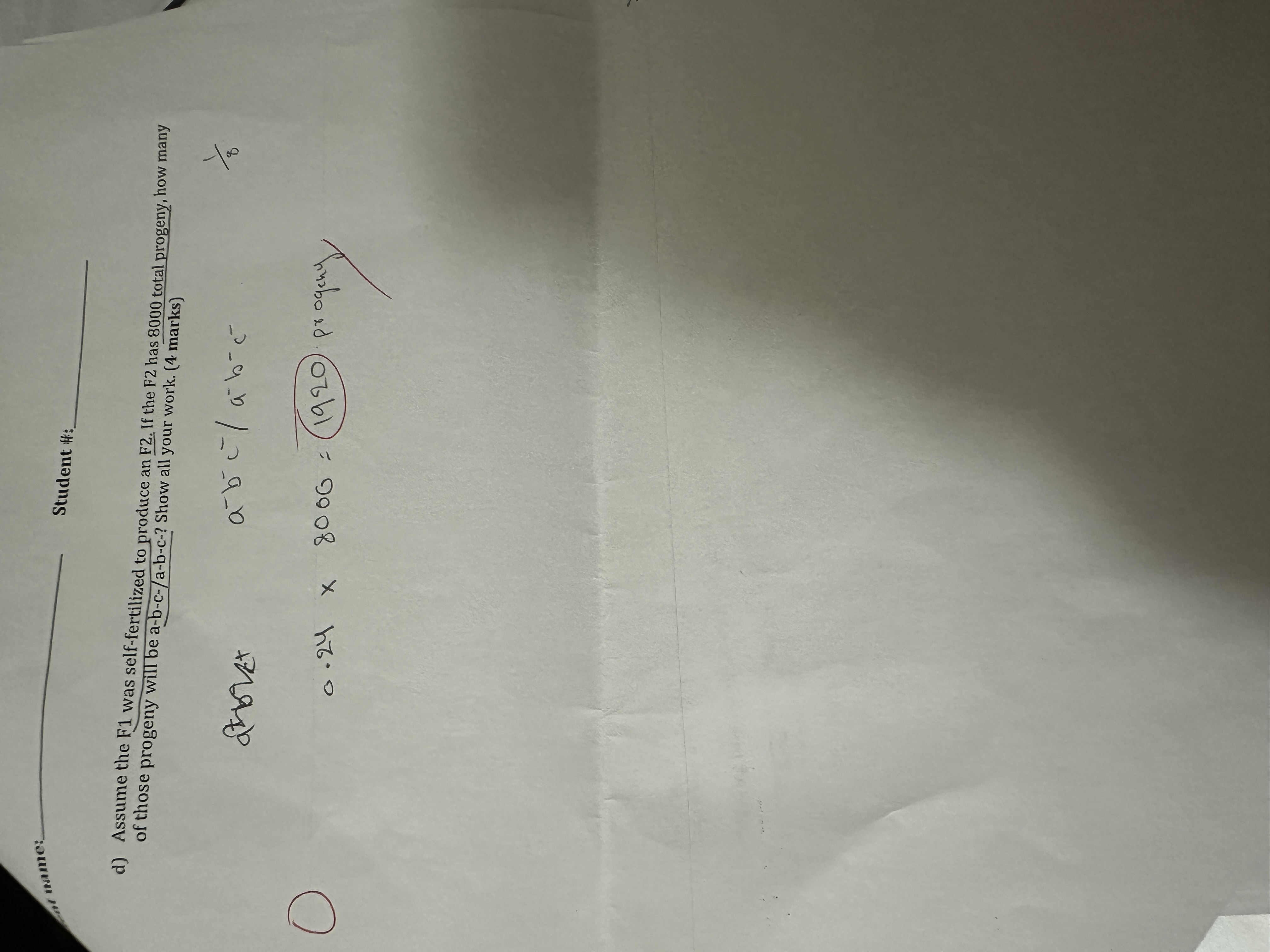Solved 3. (20 marks total) Three genes \\( a, b \\) and \\( | Chegg.com