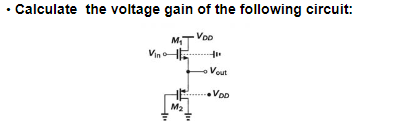 Solved - Calculate the voltage gain of the following | Chegg.com