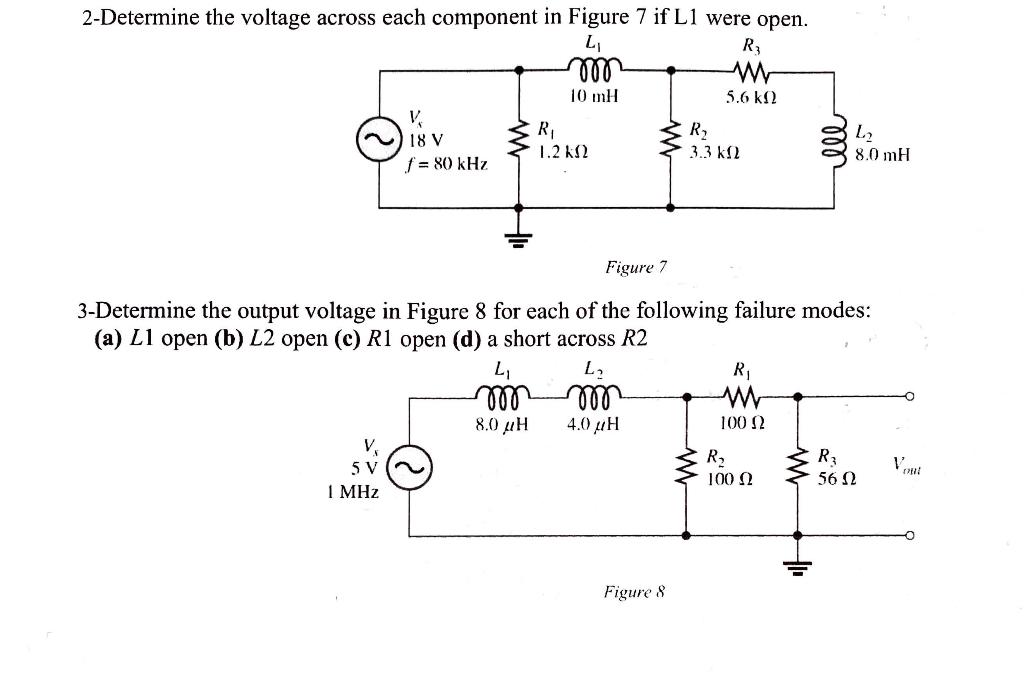 Solved 2-Determine the voltage across each component in | Chegg.com